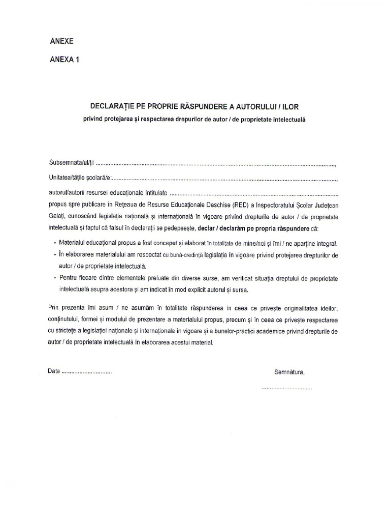 Documente RED de Completat | PDF