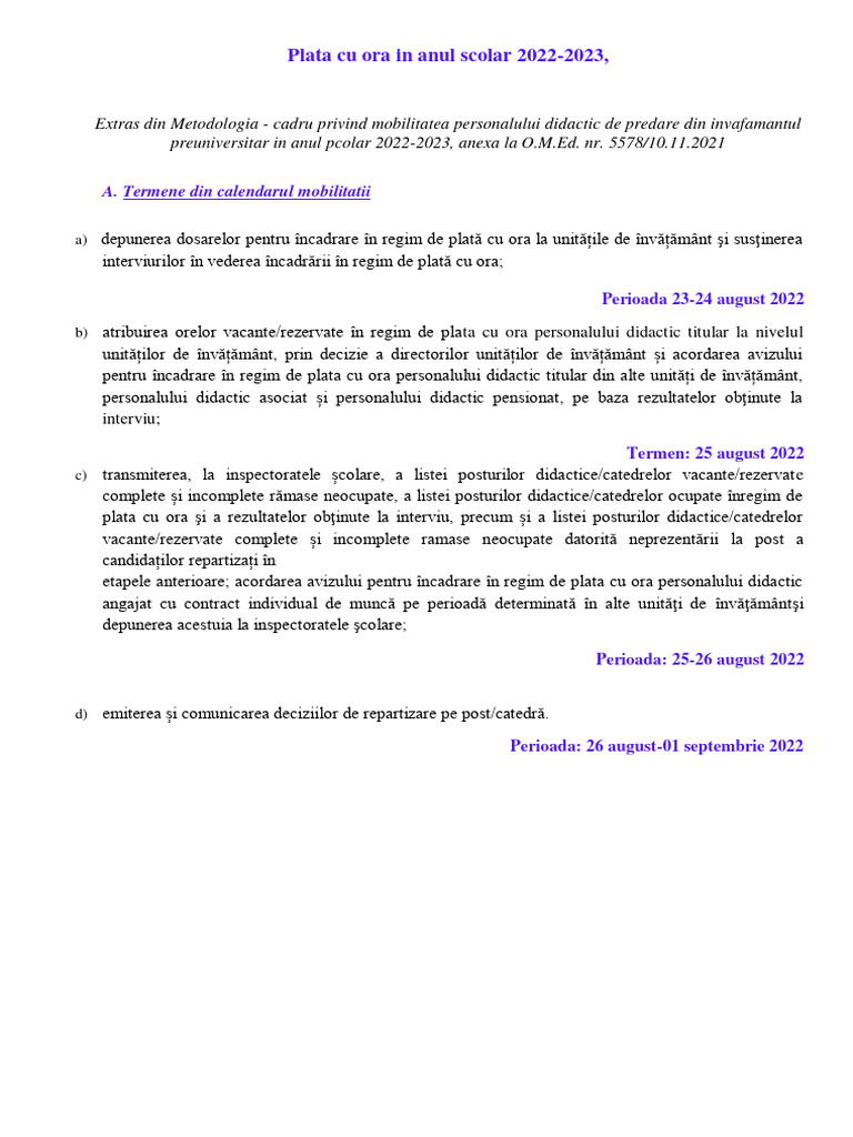 Precizari Plata Cu Ora | PDF