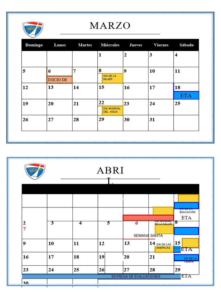 Calendario Maria | PDF