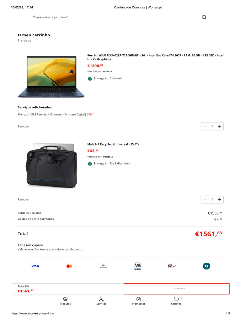 PORTATIL - Worten | PDF | Computação pessoal | Ciência da Computação