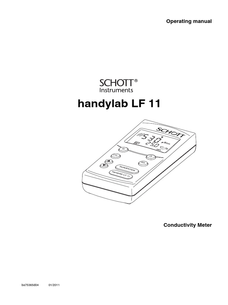Handylab LF 11 - Conductivity Meter - 600 KB - English PDF | PDF ...