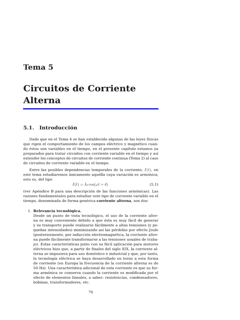 Circuitos de Corriente Alterna | PDF | Inductor | Energia electrica
