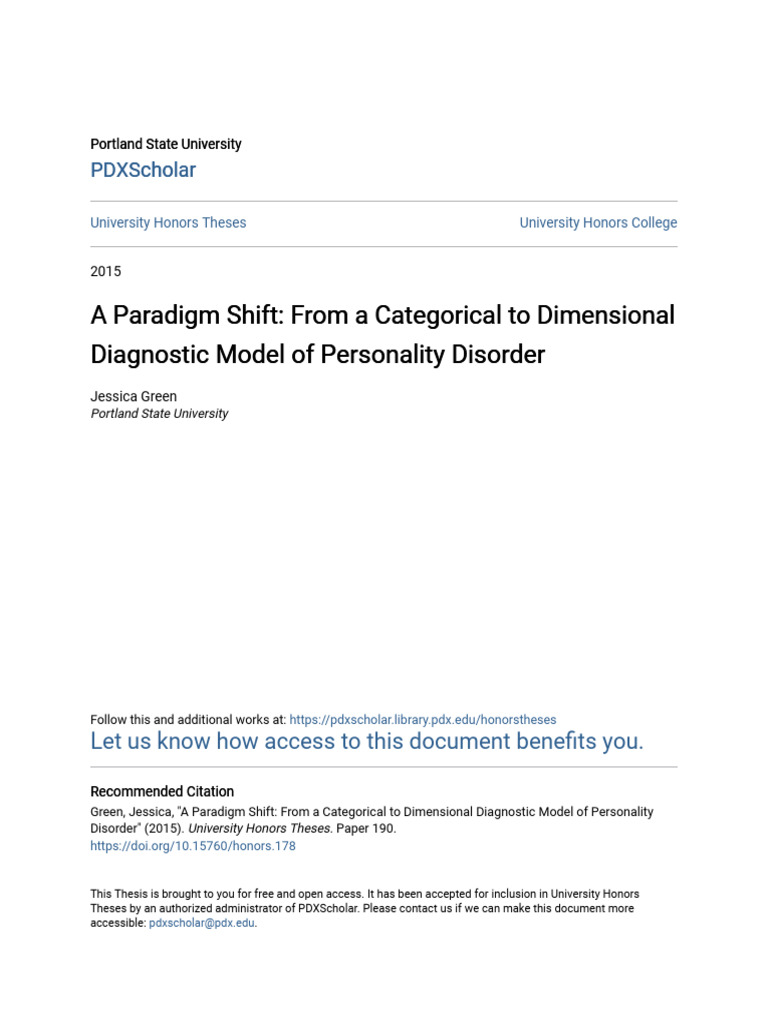 Dimensional Model of Personality Disorders | PDF | Diagnostic And ...