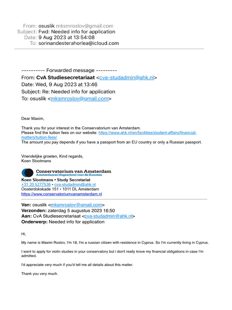 FWD Needed Info For Application | PDF