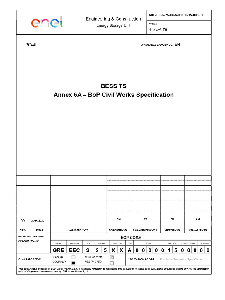 GRE - eec.S.25.XX.a.00000.15.008.00 Annex 6A - BoP Civil Work - Global | PDF | Geology ...