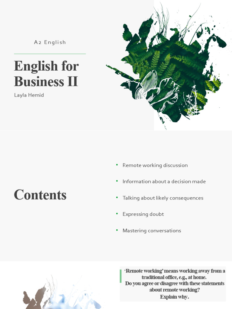 English For Business II | PDF | Business | Human Communication