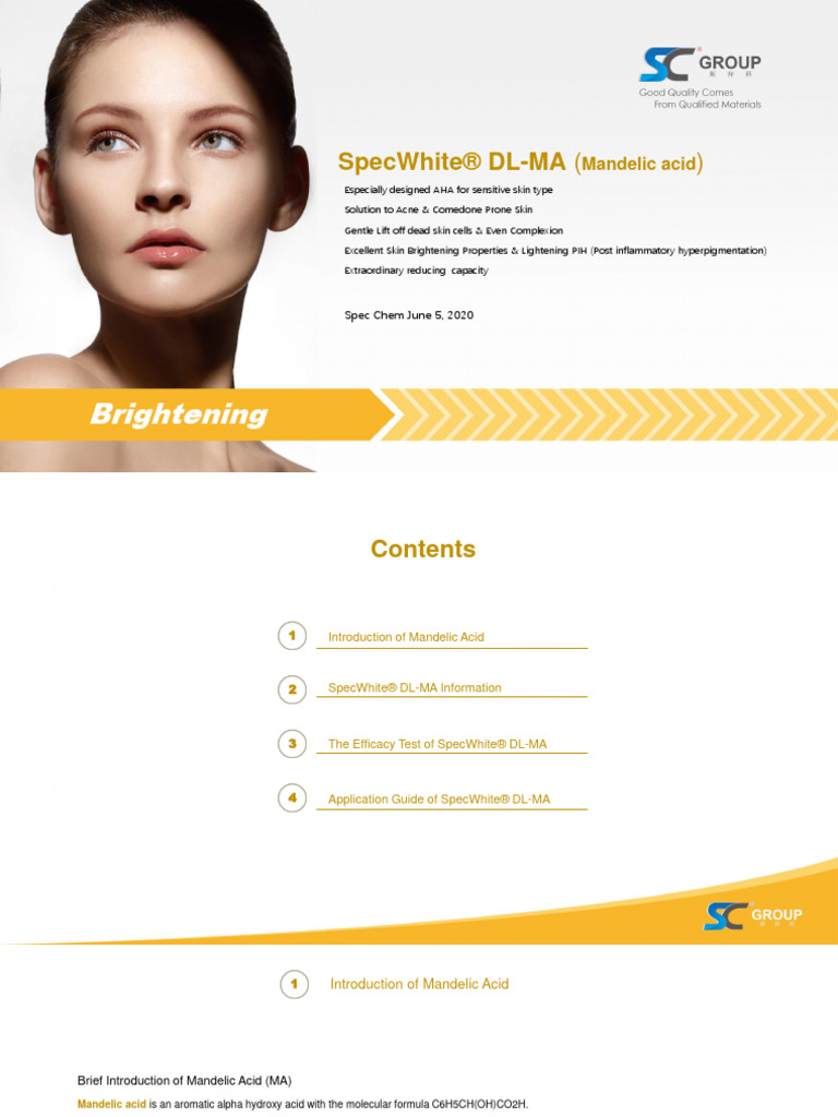 PPT-SpecWhite? DL-MA Mandelic Acid-Brightening-Especially Designed AHA ...