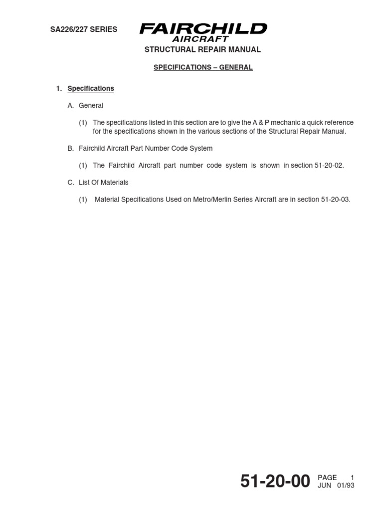 SRM 51-20-00 226 7 R20 | PDF