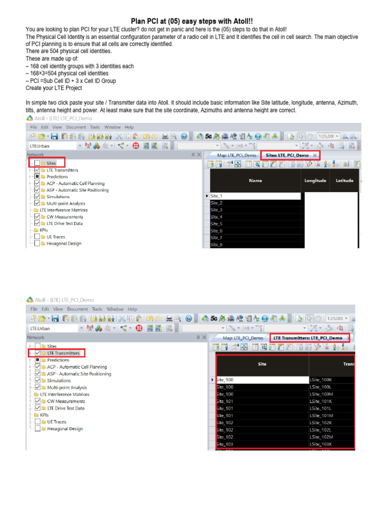 Plan PCI Easy Steps With Atoll Planning | PDF | Electrical Engineering ...