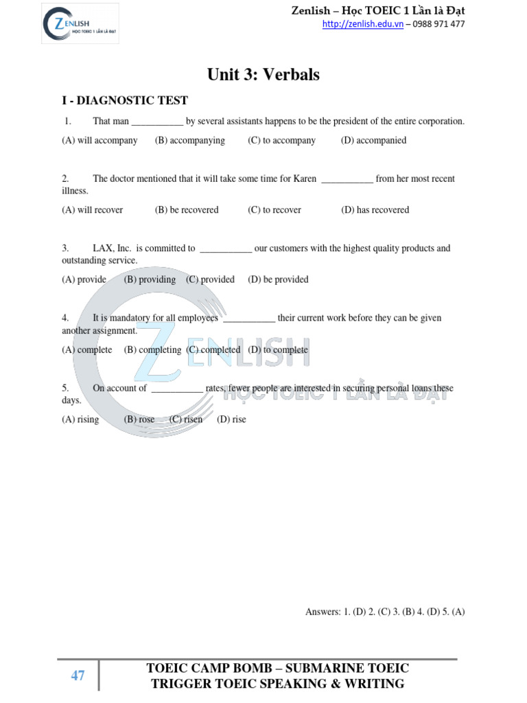 Reading Unit 3 - Verbal | PDF | Verb | Cognitive Science
