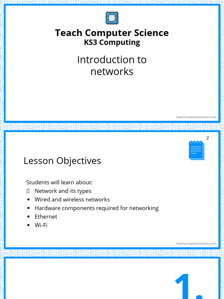 KS3 Presentation - 24 Introduction To Networks | PDF | Computer Network | Network Switch