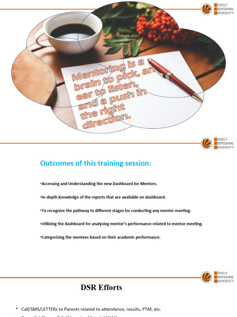 Mentor Dashboard Training Guide Pdf Mentorship Communication