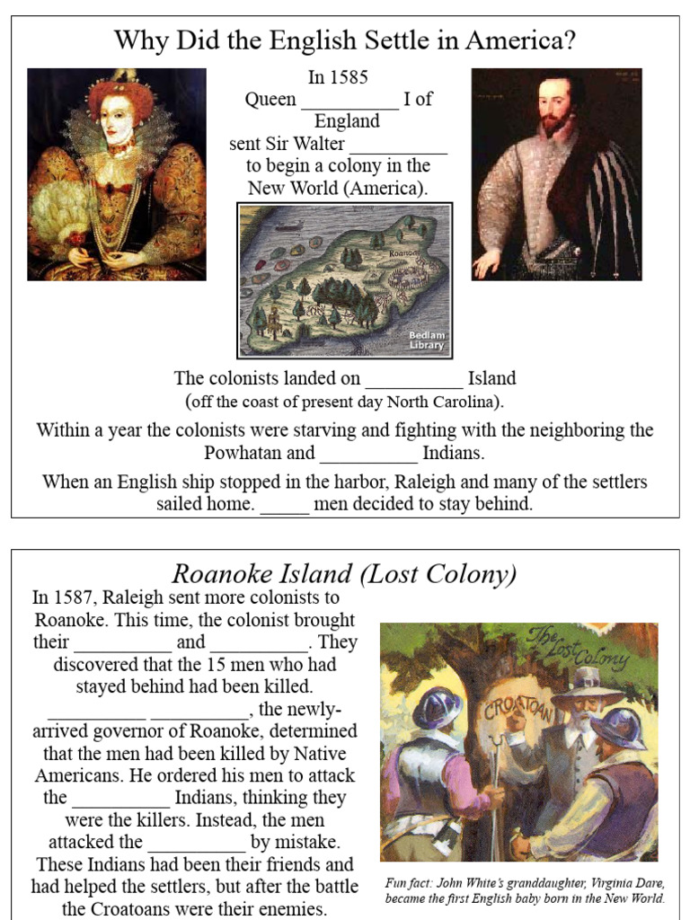 Roanoke Jamestown Keynote Notes | PDF | Roanoke Colony | Jamestown ...
