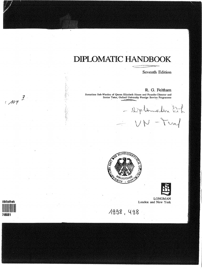 Feltham Diplomatic Handbook | PDF