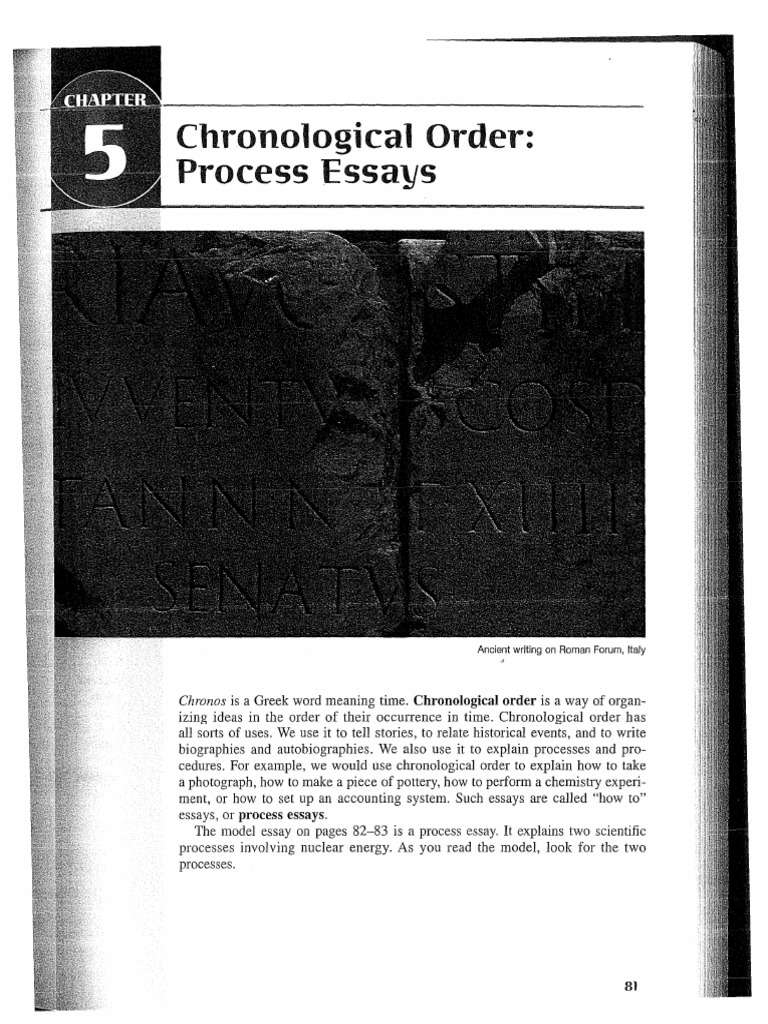 Chapter 5 - Chronological and Process Essays | PDF