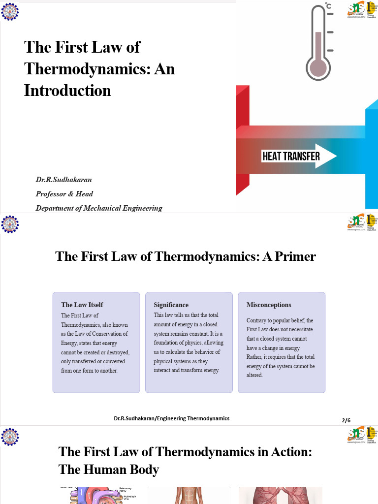 First Law of Thermodynamics Explained | PDF | Thermodynamics | Heat