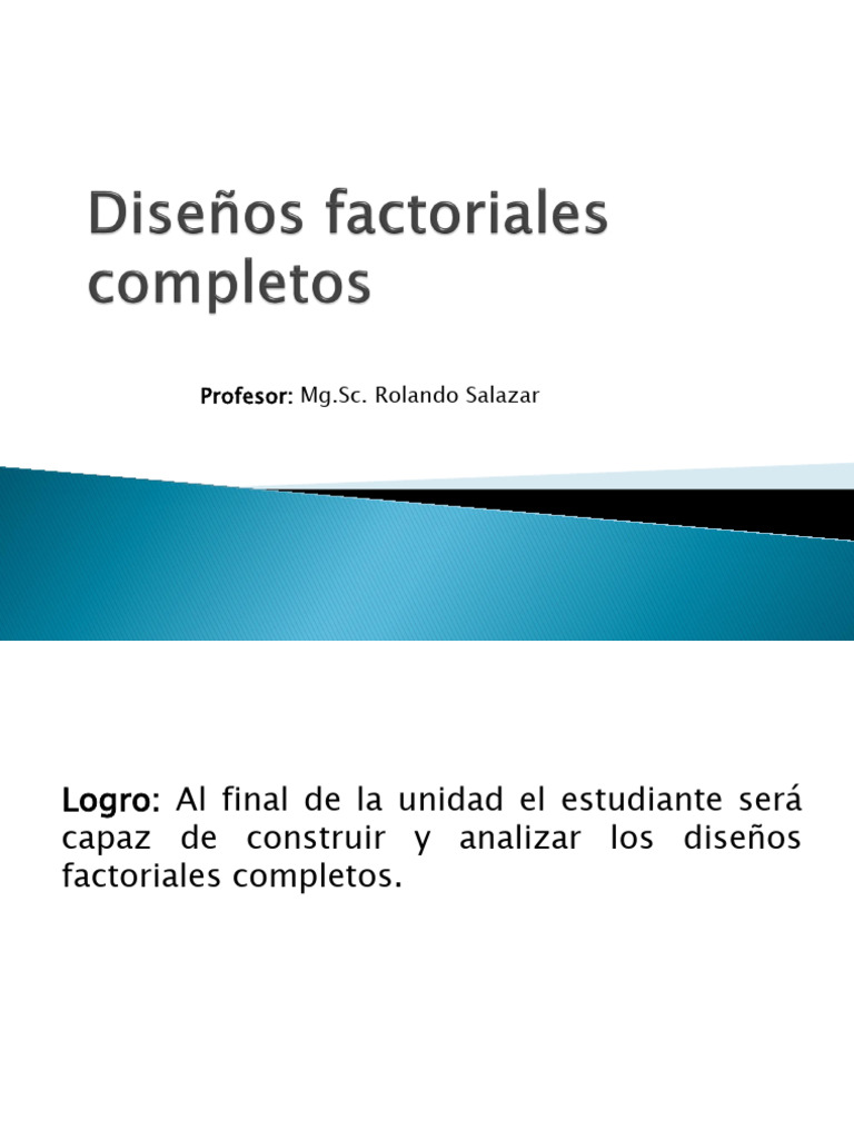 Diseños Factoriales Completos | PDF | Experimentar | Estadísticas