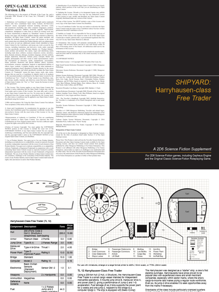 (Michael Brown) Shipyard - Harryhausen-Class Free Trader (Cepheus Engine) (OEF) (2019-11-10 ...
