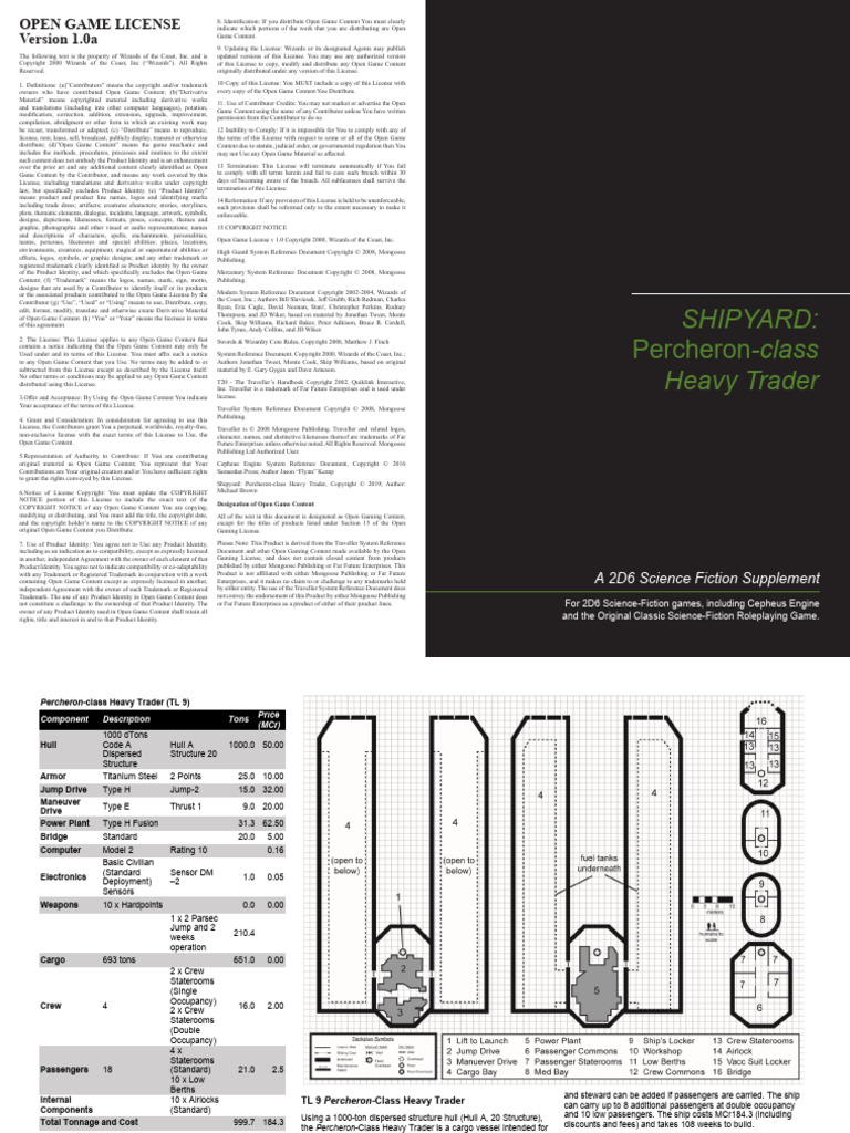 (Michael Brown) Shipyard - Percheron-Class Heavy Trader (Cepheus Engine) (OEF) (2019-12-20 ...