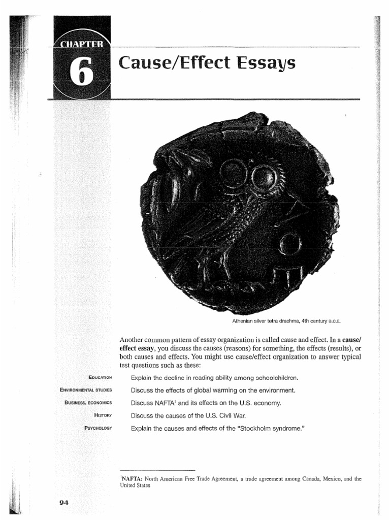 Chapter 6 - Cause and Effect Essays | PDF