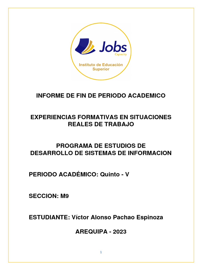 Informe Final | PDF | Mi sql | Software