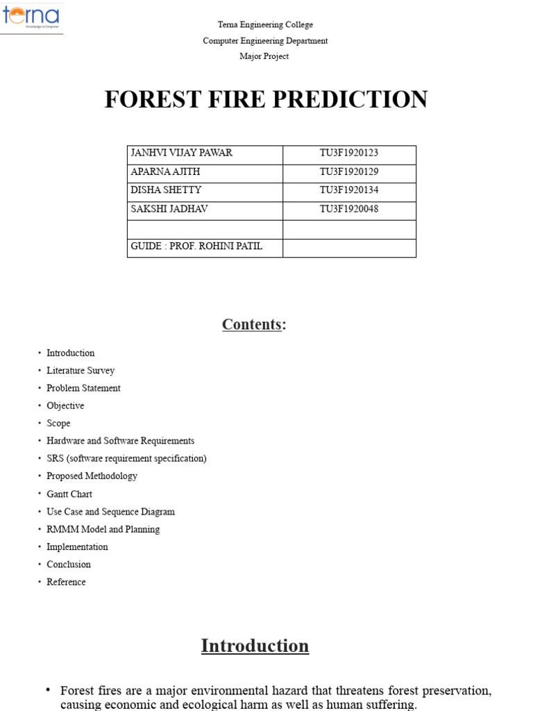 Forest Fire Prediction Sem 8 - Review 1 | PDF | Cross Validation (Statistics) | Machine Learning