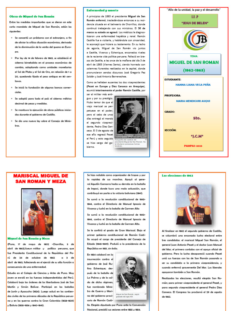 Triptico JB | PDF | Perú | América del Sur