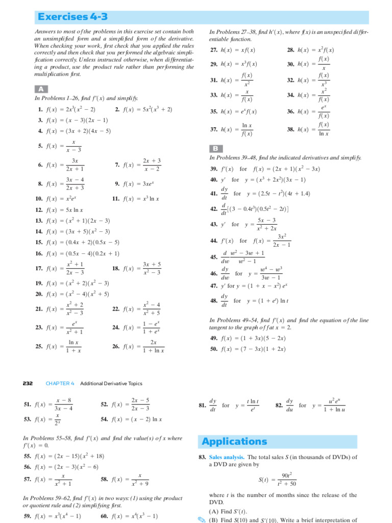 400 - Lecture 8 Problems | PDF | Tangent | Function (Mathematics)