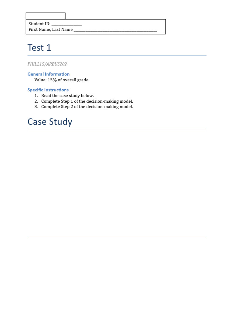 Ethical Decision-Making Case Study Guide | PDF