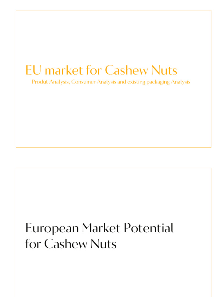 EU Market For Cashew Nuts | PDF | Nut (Fruit) | Food And Drink