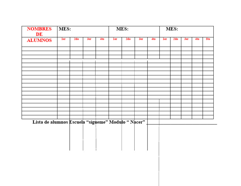 Lista General de Los Alumnos E.S.N | PDF