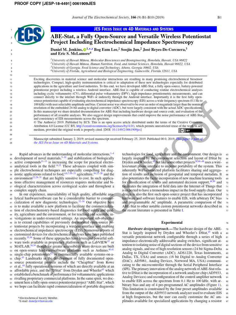 ABE-Stat, A Fully Open-Source and Versatile Wireless Potentiostat ...
