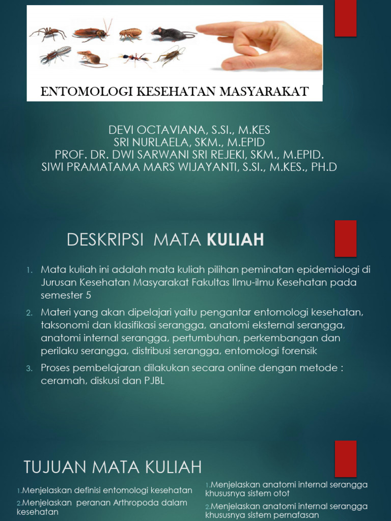Pendahuluan Ento KESMAS 2023 | PDF | Ilmu Sosial | Kesehatan Holistik