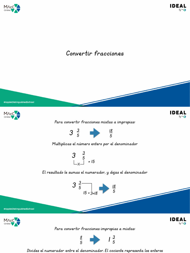 Convertir Fracciones | PDF