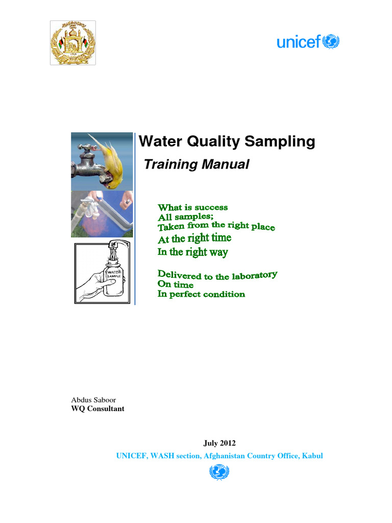 Water Quality Sampling Training Manual | PDF | Water Quality | Water