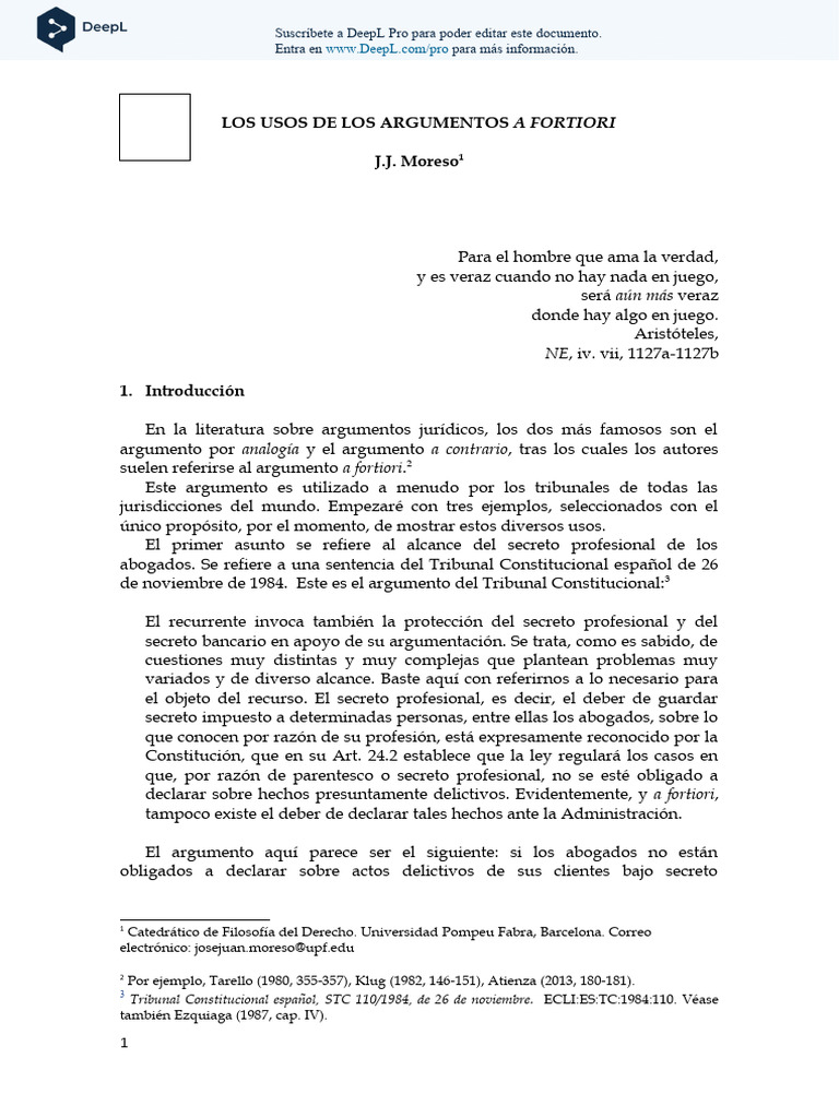 THE - USES - OF - A - FORTIORI - ARGUMENTS Es | PDF | Argumento | Analogía