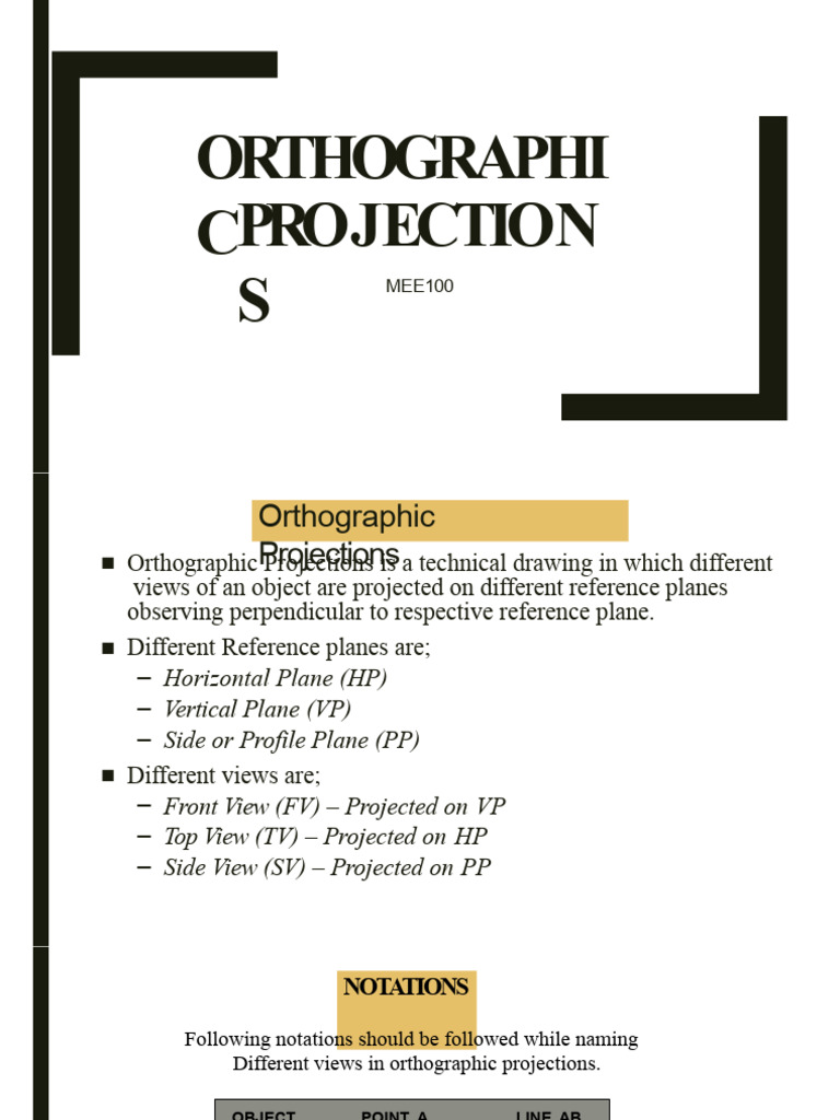 Orthographic Projections Explained | PDF | Geometry | Classical Geometry