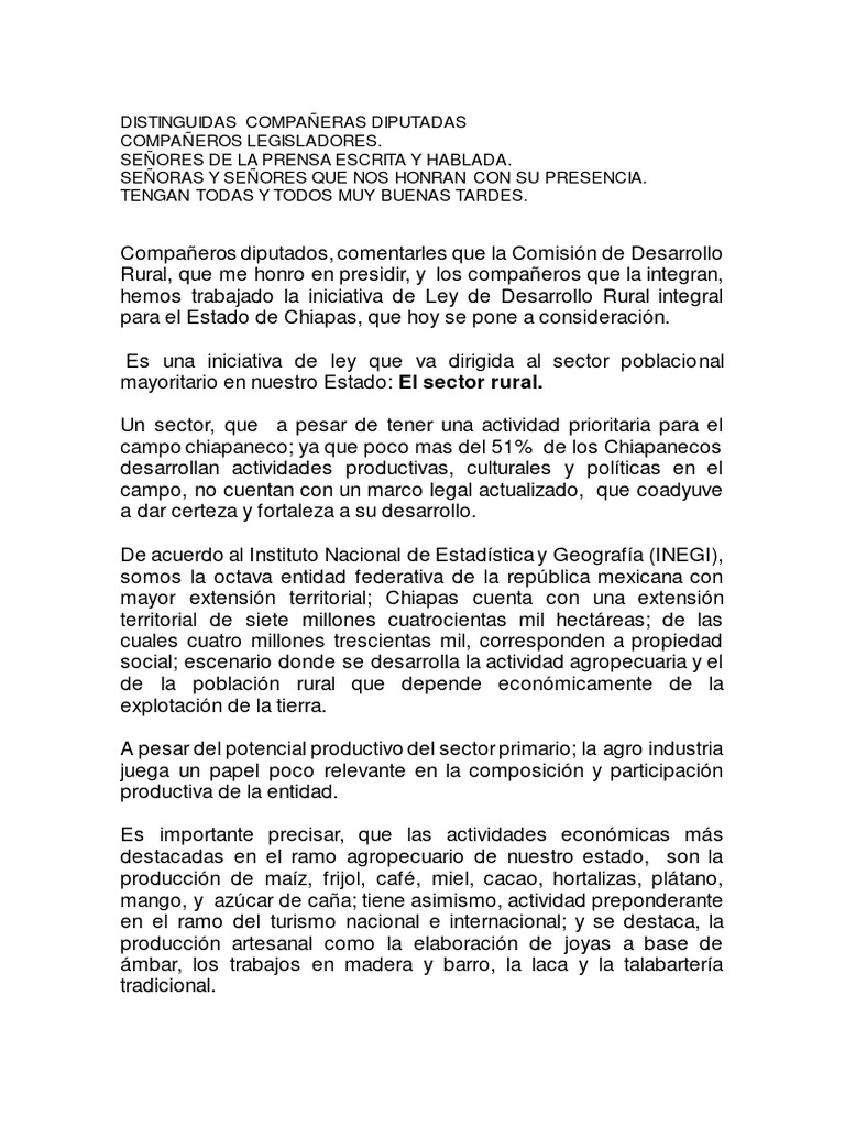 Discurso Dip. Hortencia Zuniga Torres | PDF | Chiapas | Sustentabilidad Discurso Dip. Hortencia Zuniga Torres | PDF | Chiapas | Sustentabilidad