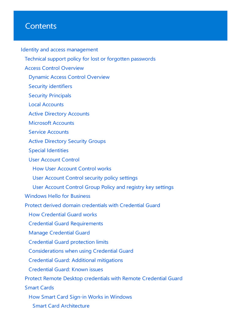 Identity and Access Management (Windows 10) | Download Free PDF ...