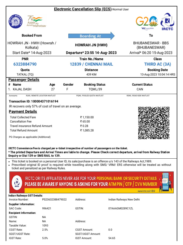 Cancel Ticket | PDF | Identity Document | Payments