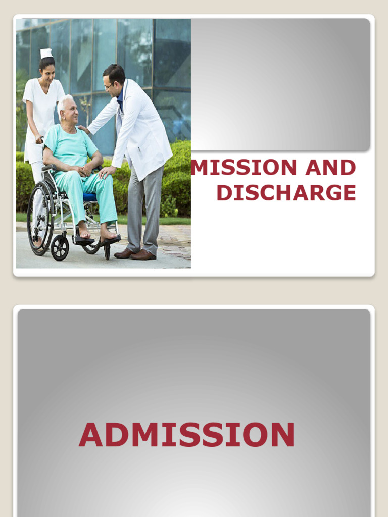 Adm and Discharge | PDF | Patient | Hospital