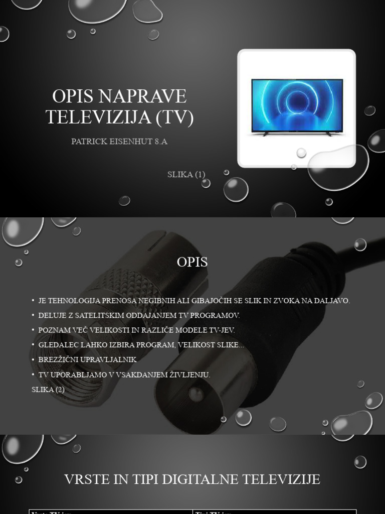 Opis Naprave Televizija (TV) : Patrick Eisenhut 8.A SLIKA | PDF