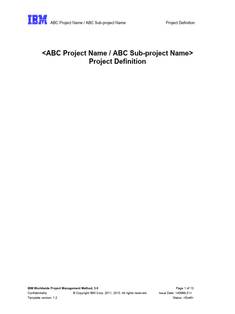 Mod 2 Project Definition Template | PDF | Project Management | Computer ...