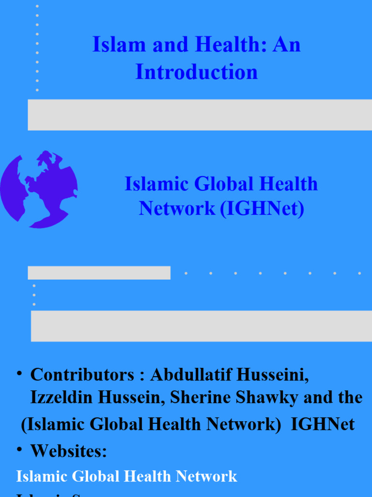 Islam and Health: An: Islamic Global Health Network (Ighnet) | PDF ...