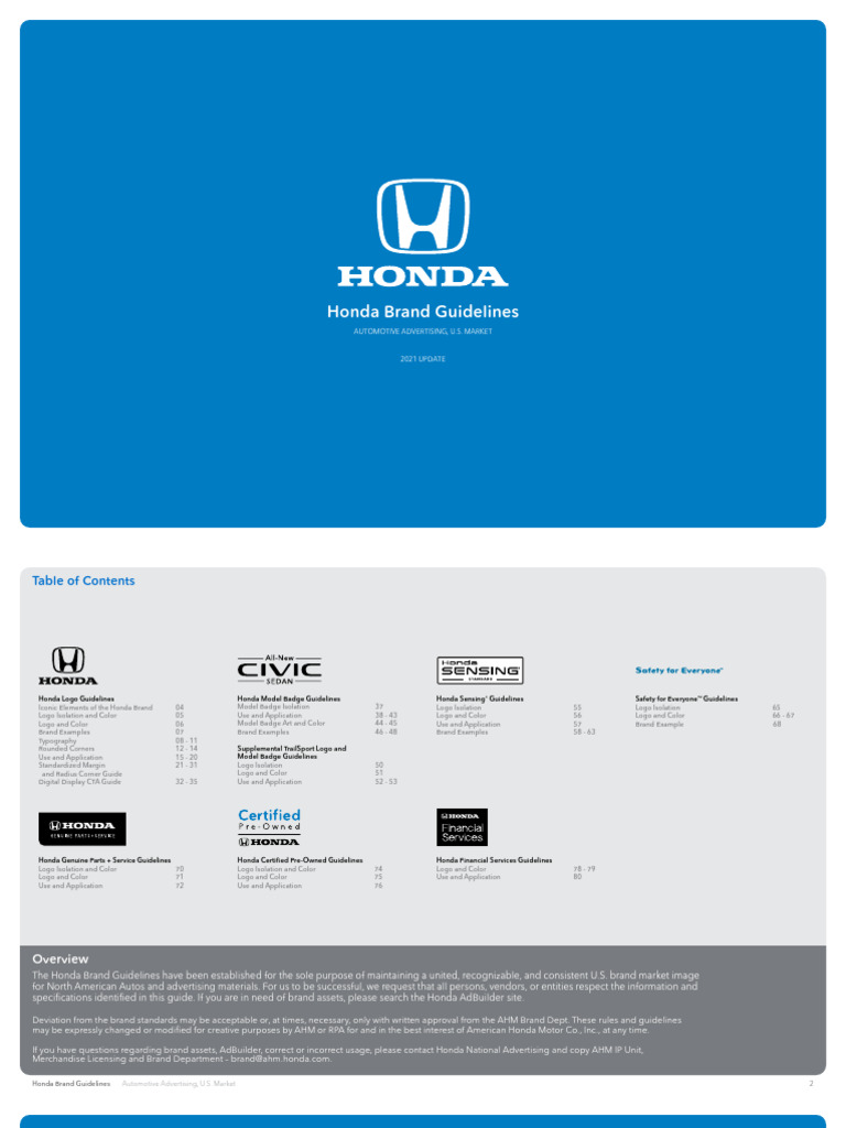 Honda 2021 | PDF | Honda | Brand