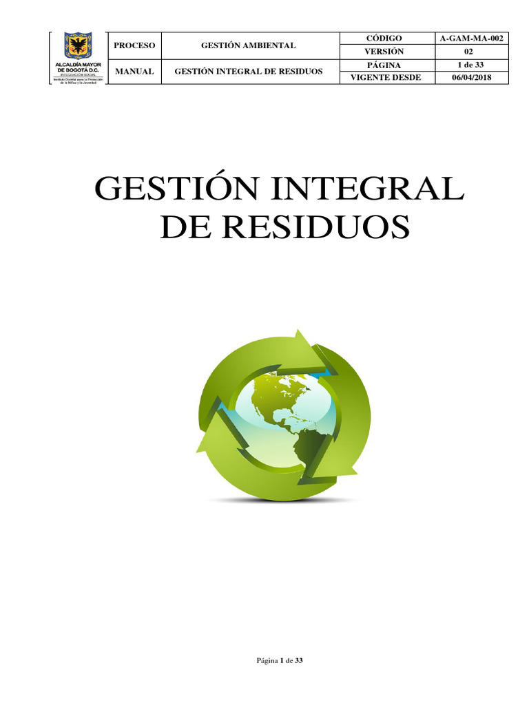 Manual de Gestion Integral de Residuos | Descargar gratis PDF | Residuos | Gestión de residuos