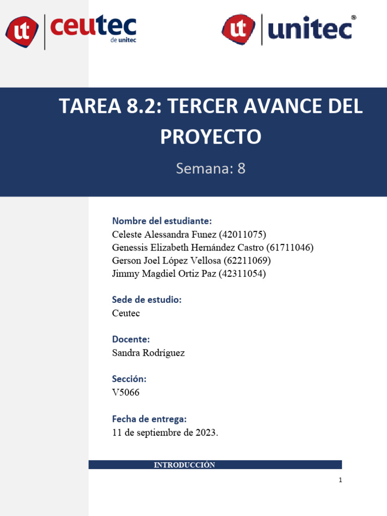 S8 - Tarea 8.2 - Tercer Avance Del Proyecto | PDF | Canciones | Música folk S8 - Tarea 8.2 - Tercer Avance Del Proyecto | PDF | Canciones | Música folk
