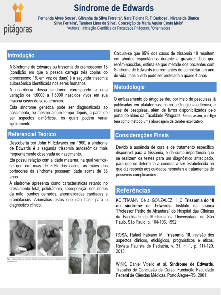 Banner Sindrome de Edwards | PDF | Medicina Clínica | Remédio