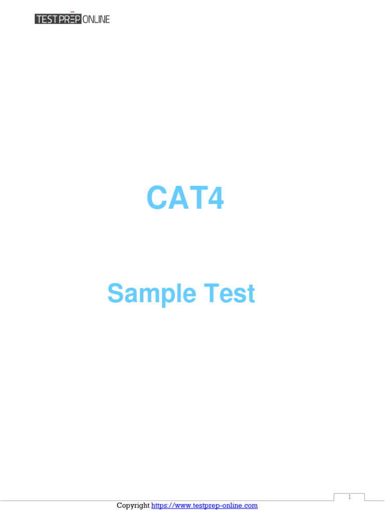 Cat4 PDF Sample Test | Download Free PDF | Vertex (Geometry) | Symmetry