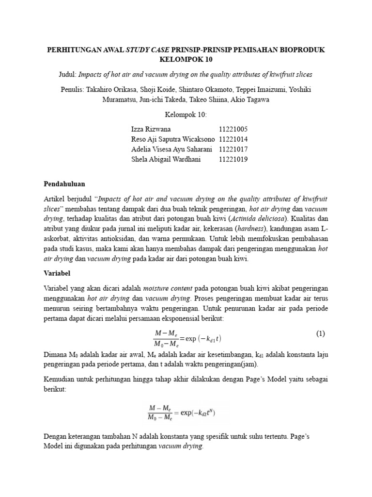 Perhitungan Awal PPPB - Kelompok 10 | PDF